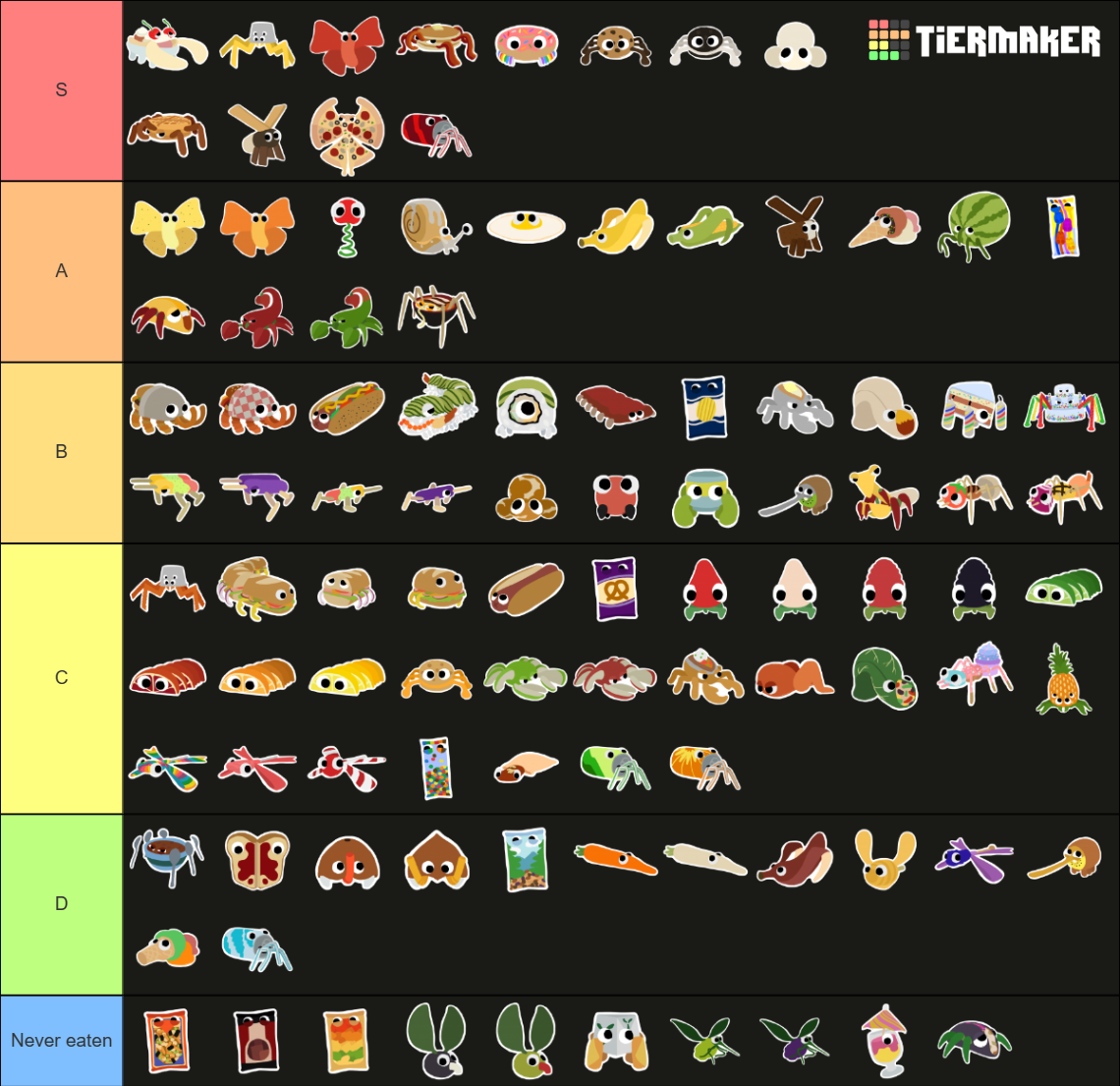 All 101 Bugsnax Tier List (Community Rankings) - TierMaker