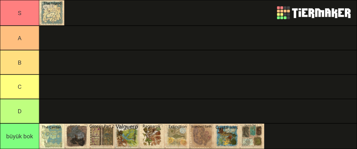 Ark: Survival Evolved Maps Tier List (Community Rankings) - TierMaker