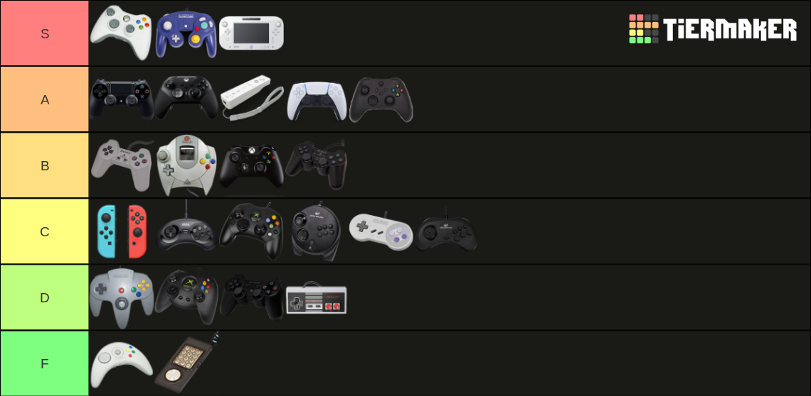 Video Game Controllers Tier List (Community Rankings) - TierMaker