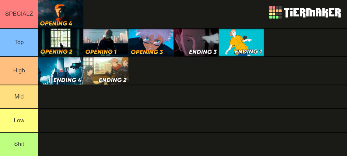 Jujutsu Kaisen Openings and Endings Tier List (Community Rankings ...