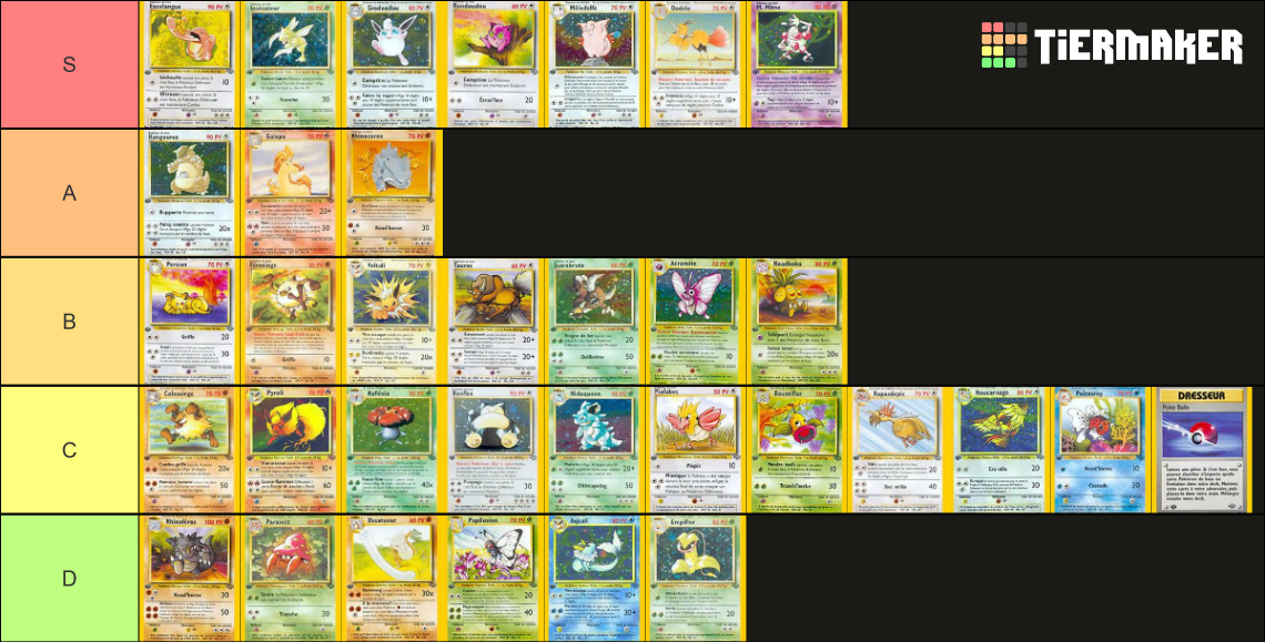 TCG Pokemon Jungle Tier List (Community Rankings) - TierMaker