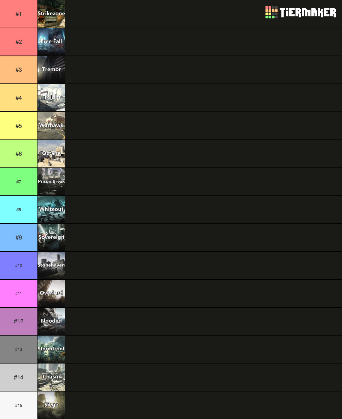 Ghosts Maps Ranked Tier List (Community Rankings) - TierMaker