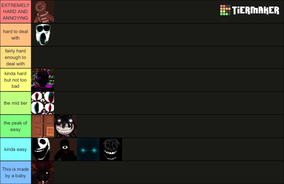 doors entitiy by hard they are Tier List (Community Rankings) - TierMaker