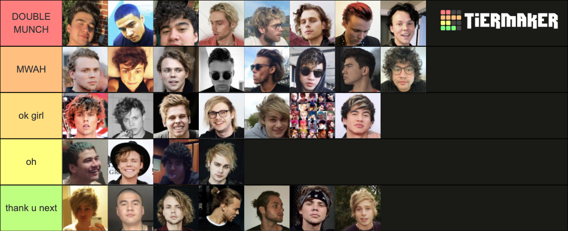 5sos’ Hairstyles ! Tier List (Community Rankings) - TierMaker
