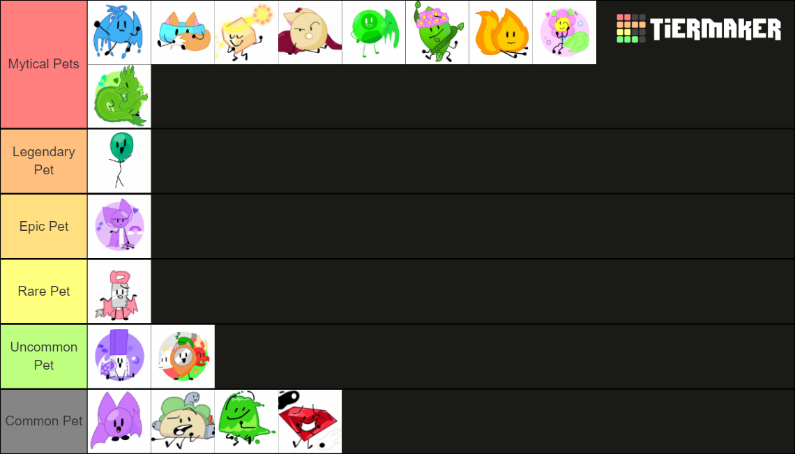BFDI: fantasy island Tier List (Community Rankings) - TierMaker