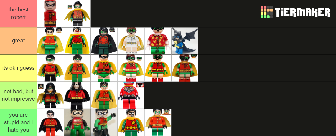 lego robin list Tier List (Community Rankings) - TierMaker