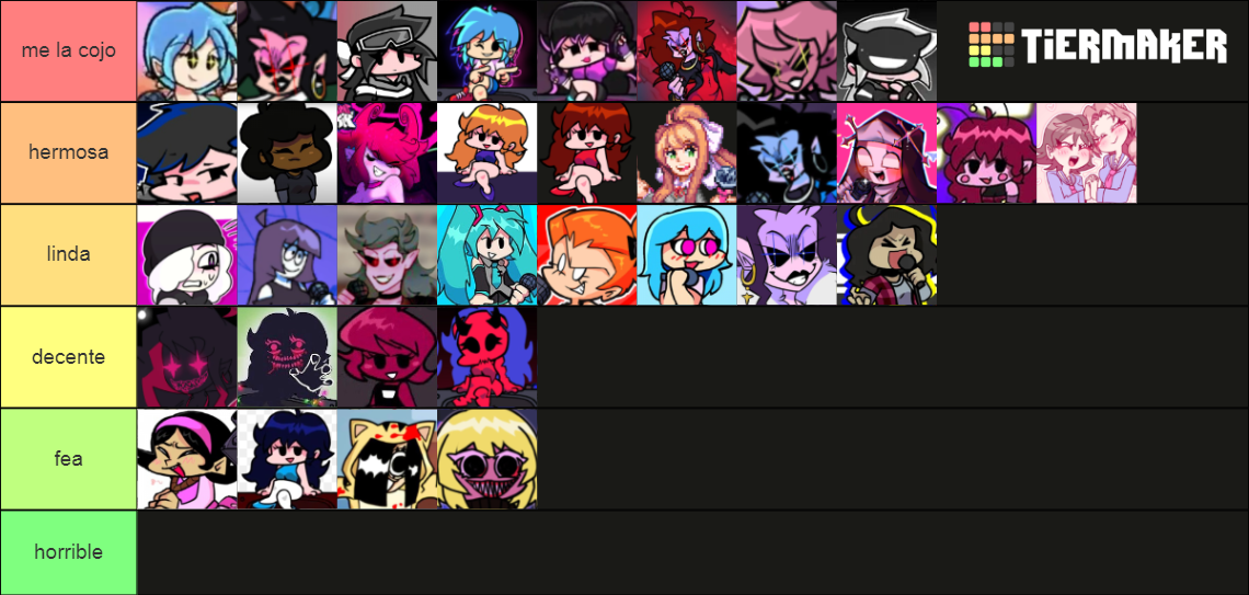 Hot Fnf Women Tier List (Community Rankings) - TierMaker