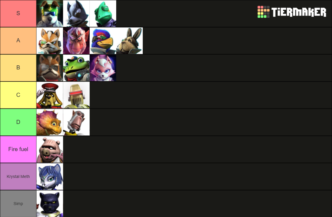 Star Fox Characters Tier List (Community Rankings) - TierMaker