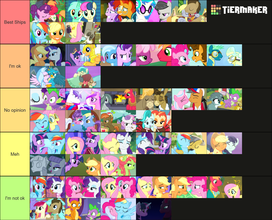 MLP: FiM - Best Ships Tier List (Community Rankings) - TierMaker