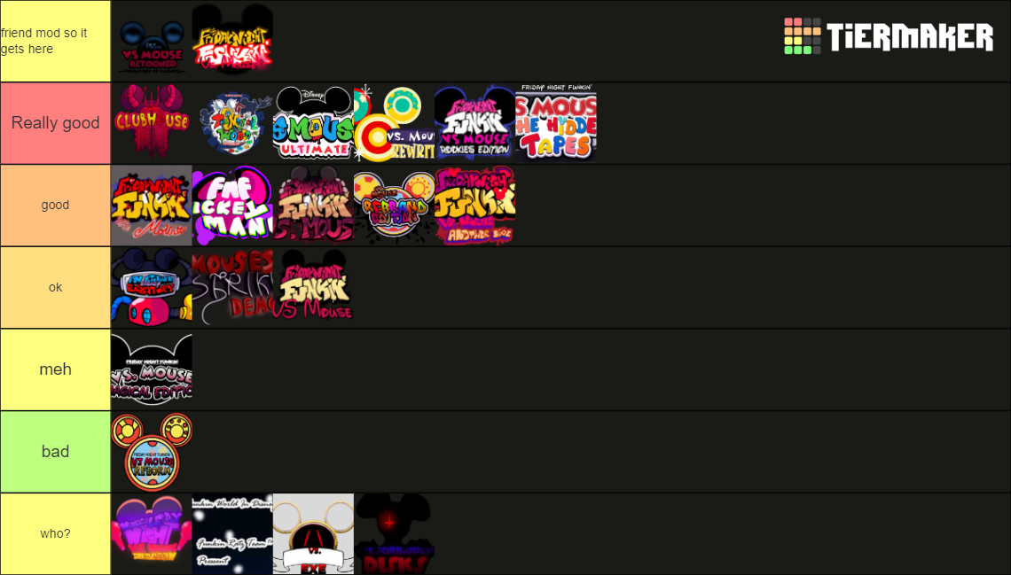 Vs Mouse Mods Tier List (Community Rankings) - TierMaker