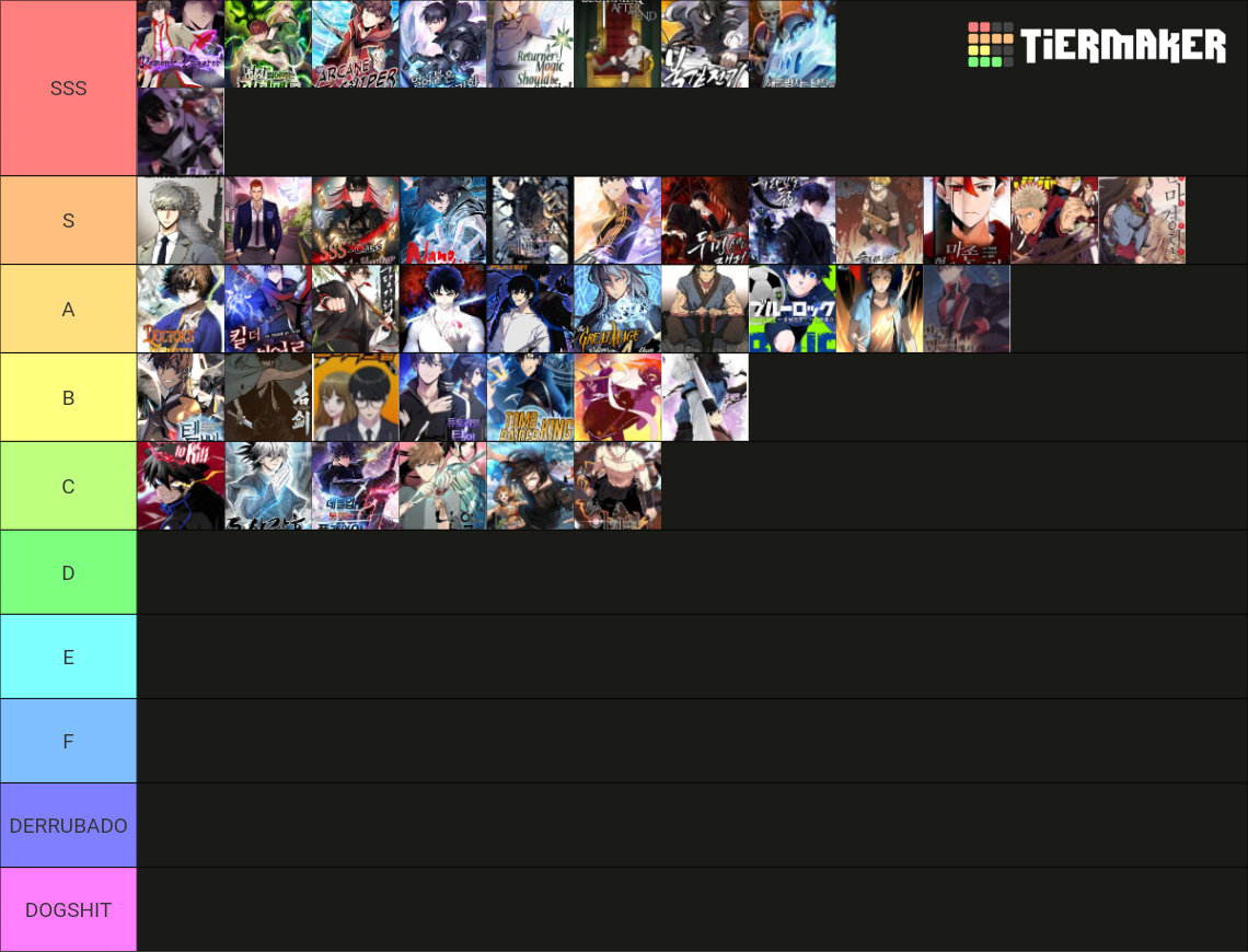 WEBTOON/MANGA/MANHWA/MANHUA TIER LIST Tier List (Community Rankings) - TierMaker