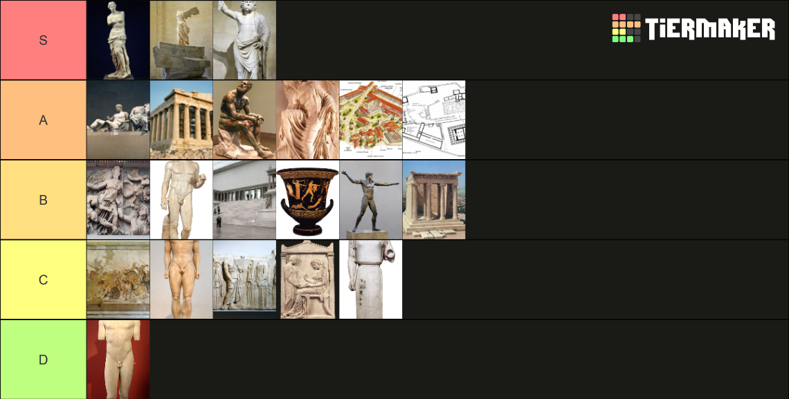 APAH: Greek Art Tier List (Community Rankings) - TierMaker