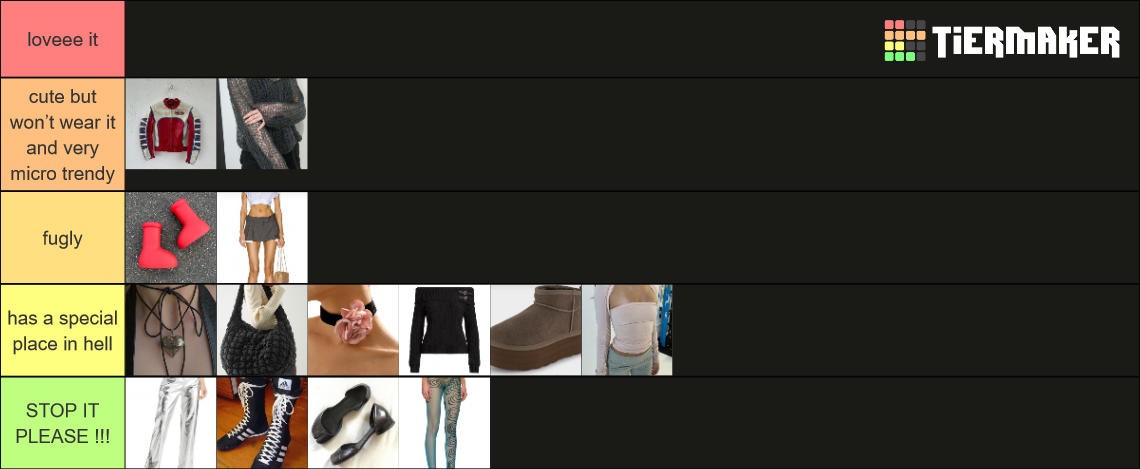 fashion 2023 trends Tier List (Community Rankings) - TierMaker