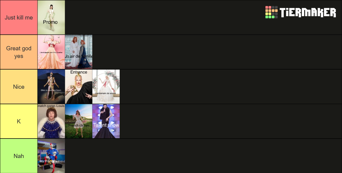 La kahena’s looks Tier List (Community Rankings) - TierMaker