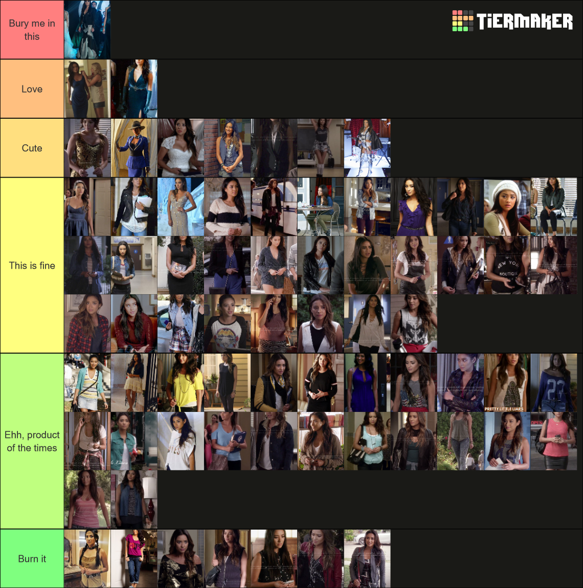 Pretty Little Liars Emily Outfits Tier List (Community Rankings) - TierMaker
