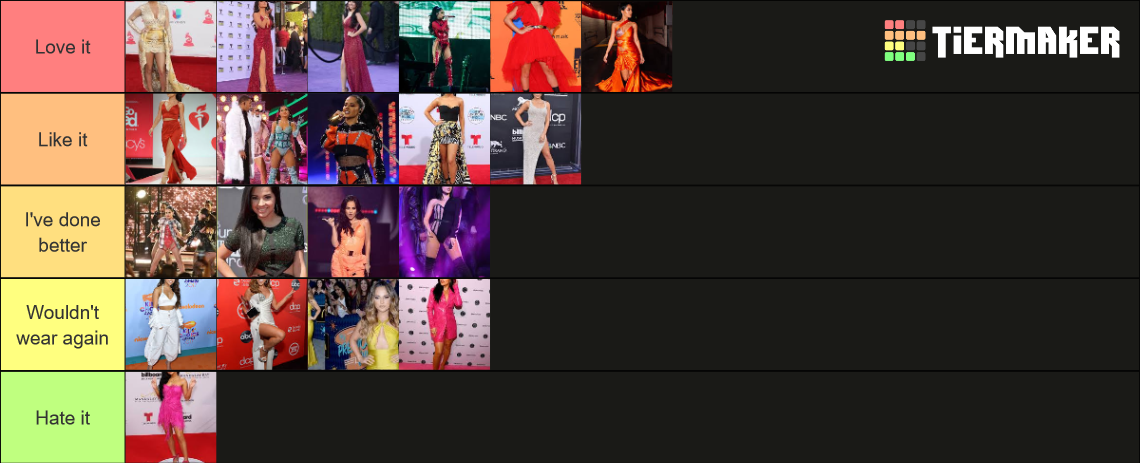 Rate Becky G's outfits Tier List (Community Rankings) - TierMaker