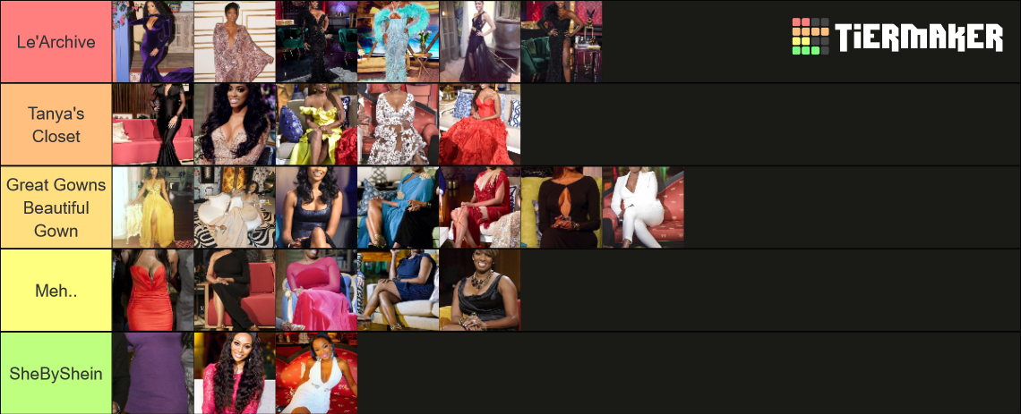 RHOA Reunion Looks Tier List (Community Rankings) - TierMaker