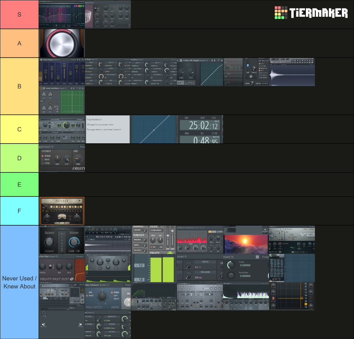 FL Studio Stock FX Plugins Tier List (Community Rankings) - TierMaker