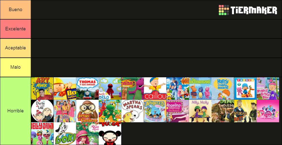 Programas de Discovery Kids Tier List (Community Rankings) - TierMaker