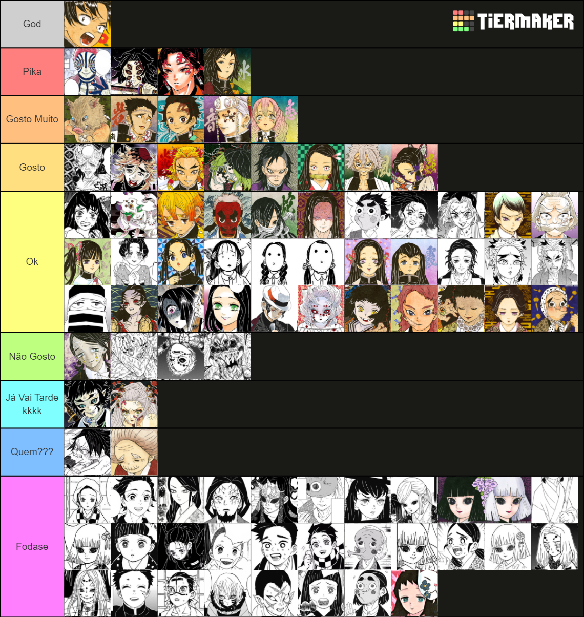 Kimetsu no Yaiba - Demon Slayer Characters Tier List (Community Rankings) - TierMaker