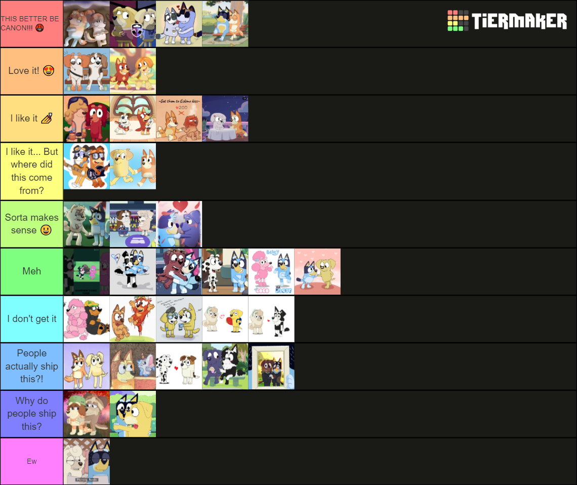 Bluey ships Tier List (Community Rankings) - TierMaker
