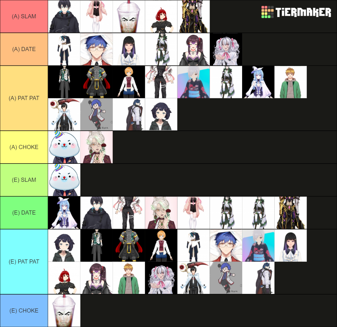 VALENTINE'S DAY TIER LIST VTUBER Tier List (Community Rankings) - TierMaker