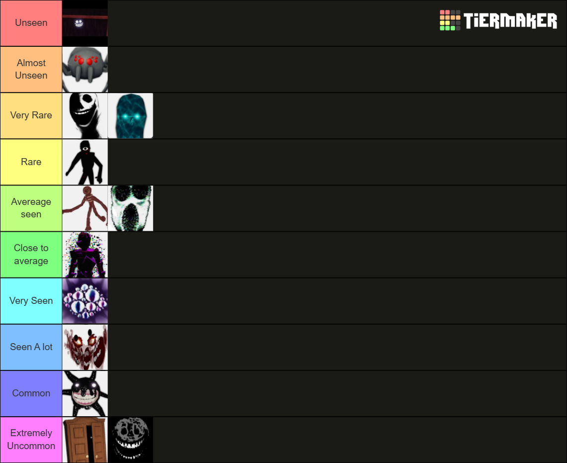 DOORS - Common Monsters To Rare Tier List (Community Rankings) - TierMaker