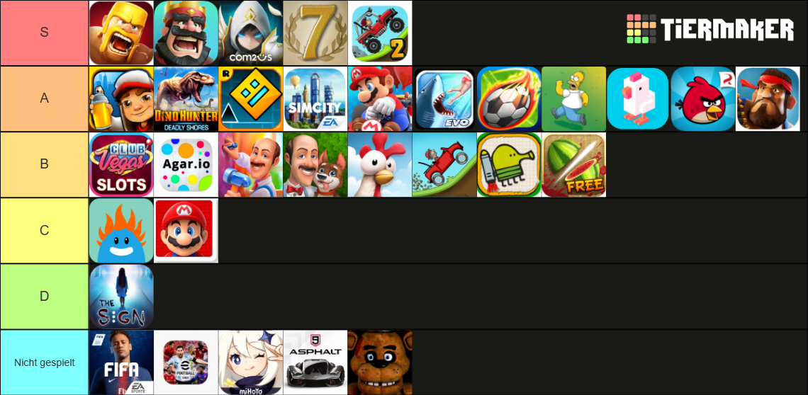 App Spiele Tier List (Community Rankings) - TierMaker