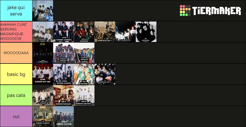 RANK ENHYPEN CONCEPTS Tier List (Community Rankings) - TierMaker