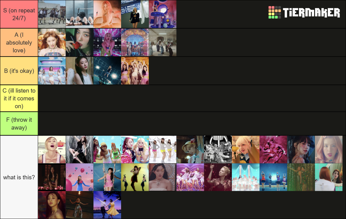 Girl Kpop Groups MVs Tier List (Community Rankings) - TierMaker