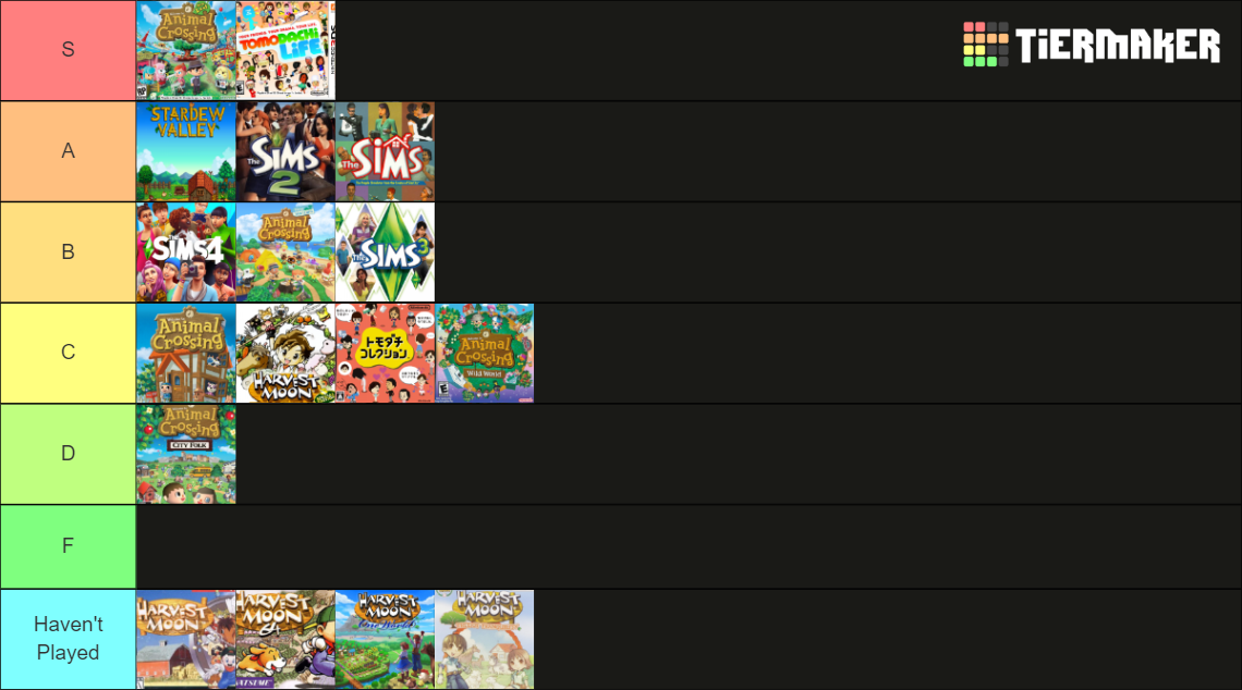 Life Sim Games (2023) Tier List (Community Rankings) - TierMaker