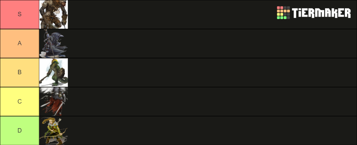 D&D Species Tier List (Community Rankings) - TierMaker
