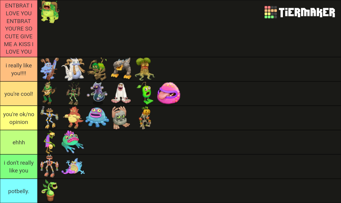 My singing monsters plant island Tier List (Community Rankings) - TierMaker