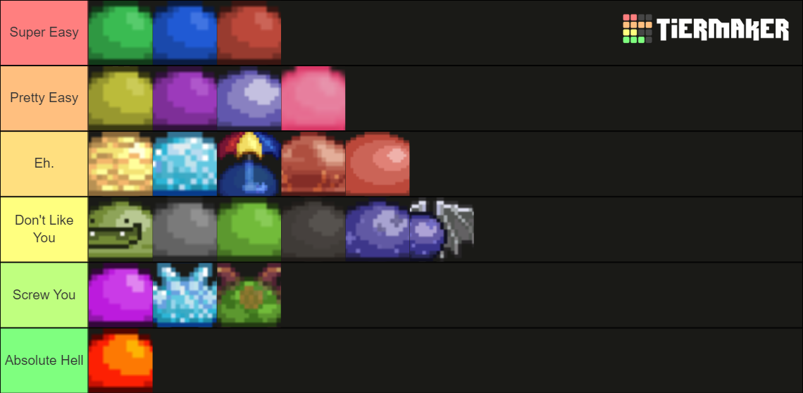 Terraria Slime Tier List (Community Rankings) - TierMaker