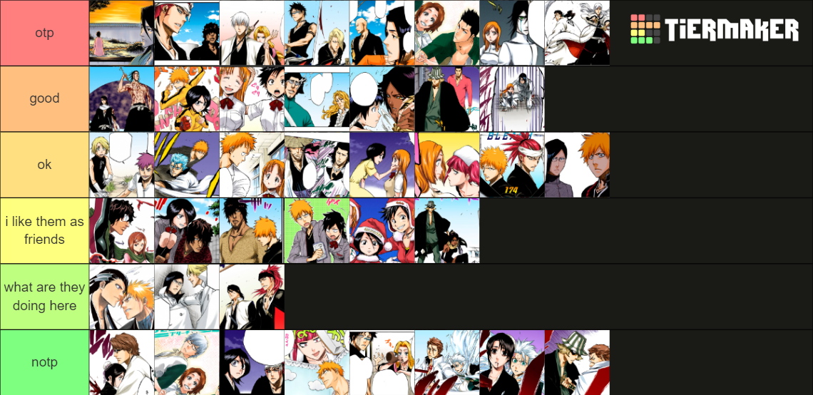 Bleach - ships Tier List (Community Rankings) - TierMaker