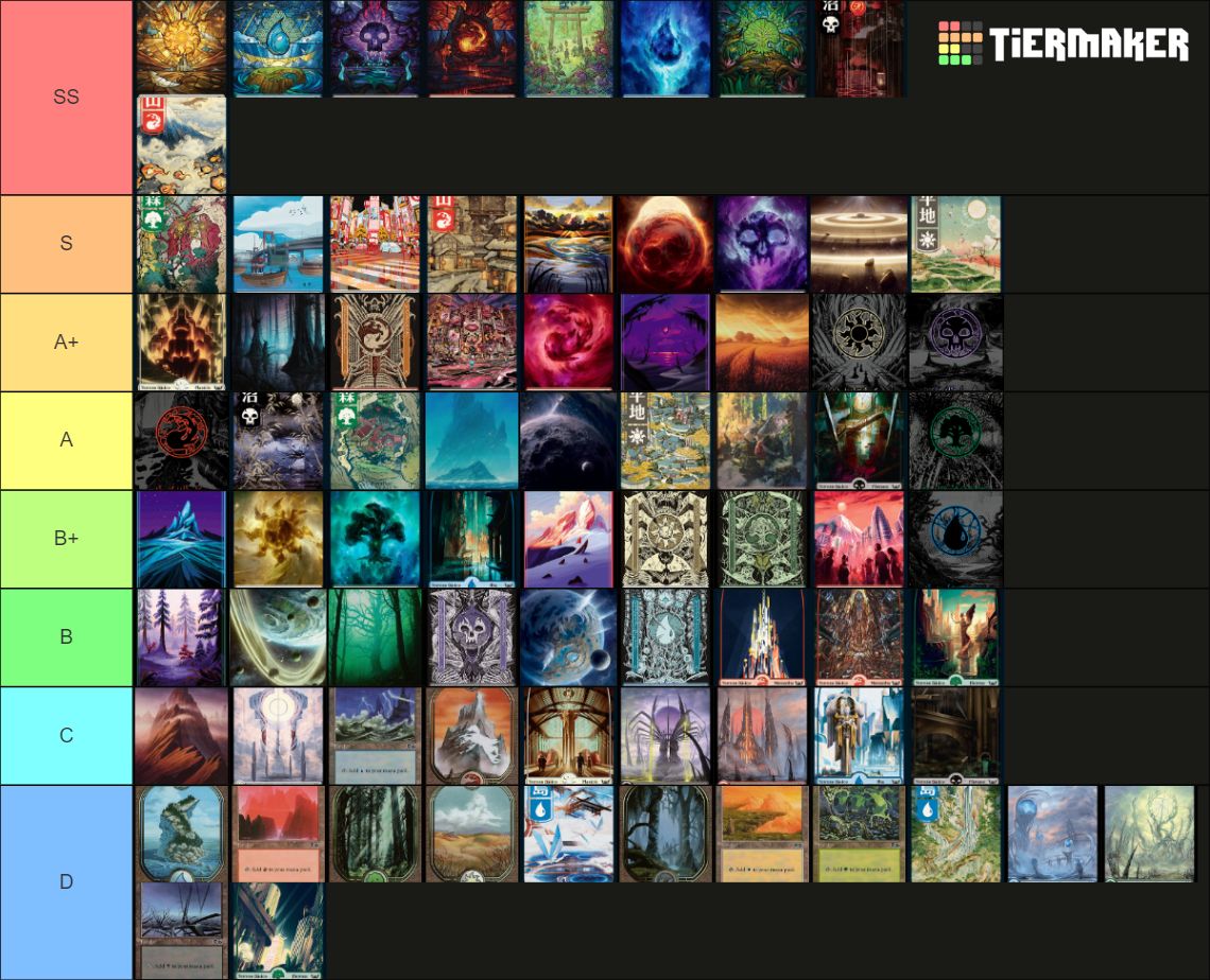 MTG Basic Lands Beautful Rank Tier List (Community Rankings) - TierMaker