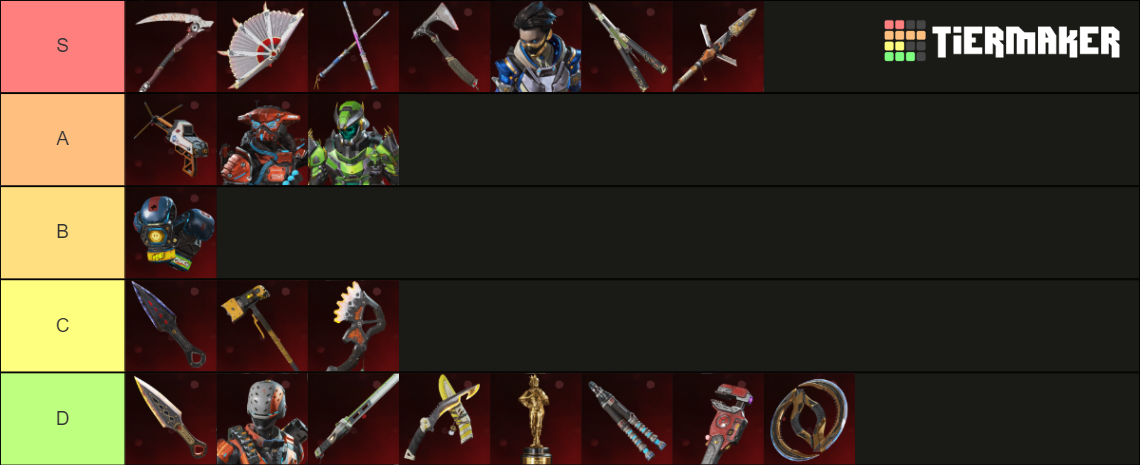 Apex legends heirloom s17 Tier List (Community Rankings) - TierMaker