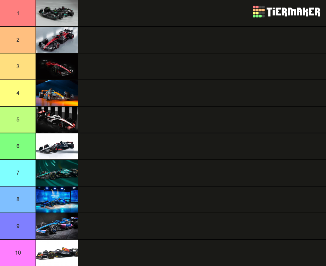 Formula 1 2023 Grid Liveries 1-10 (ALL 10 INCLUDED THIS TIME Tier List ...