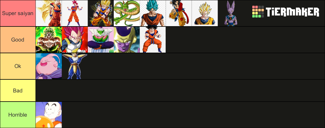 Dragon ball z Tier List (Community Rankings) - TierMaker