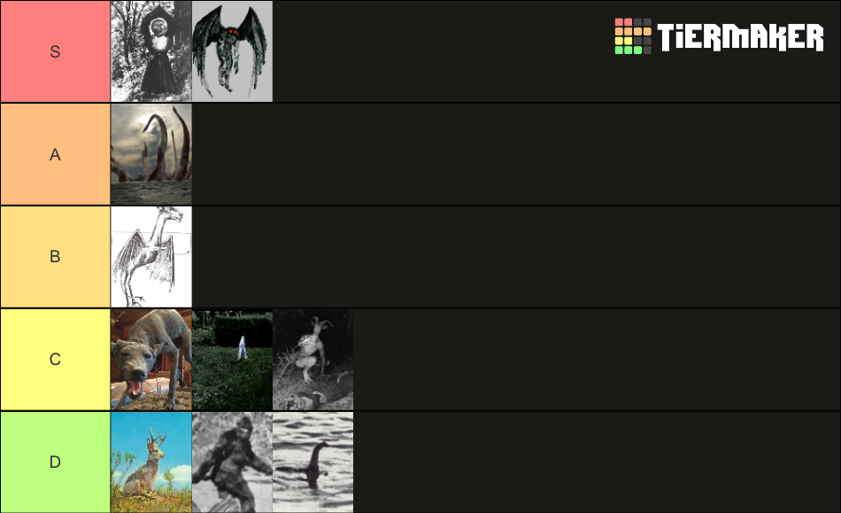 Cryptid Tier List (Community Rankings) - TierMaker