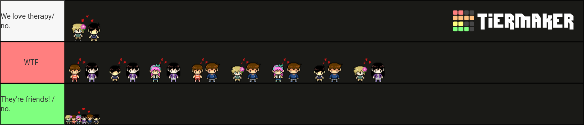 Omori Problematic Ship list Tier List (Community Rankings) - TierMaker