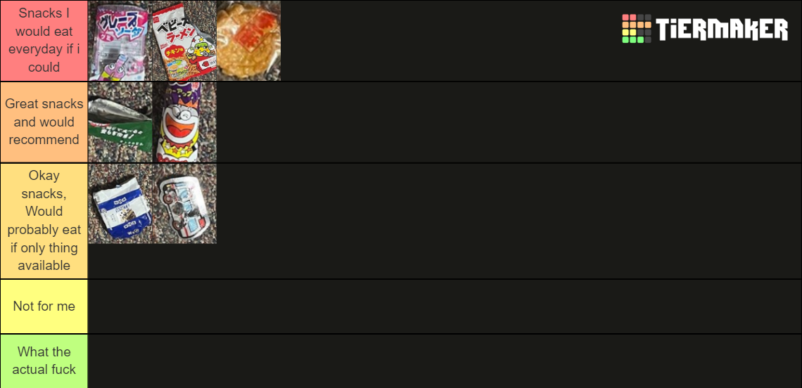 Dagashi Set 30 Pack Tier List (Community Rankings) - TierMaker