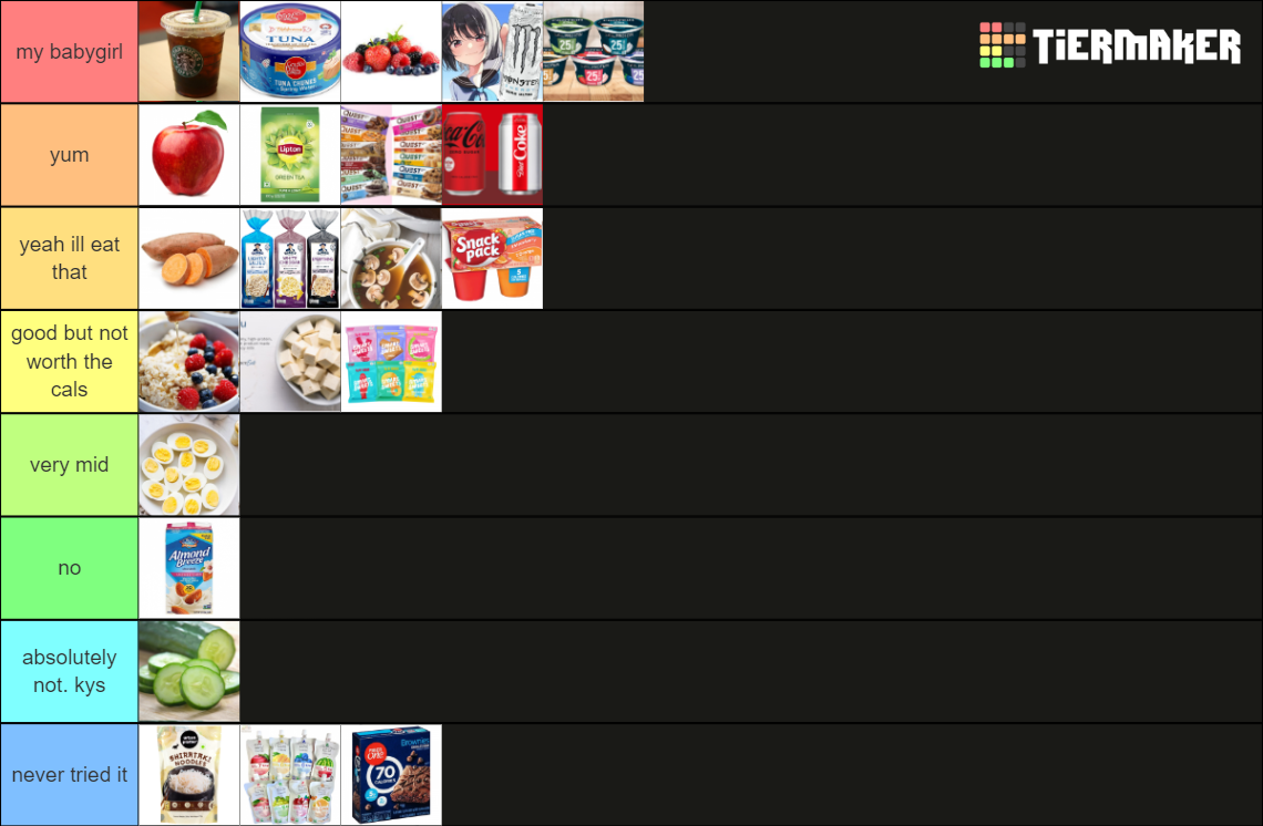 common safe foods Tier List (Community Rankings) - TierMaker