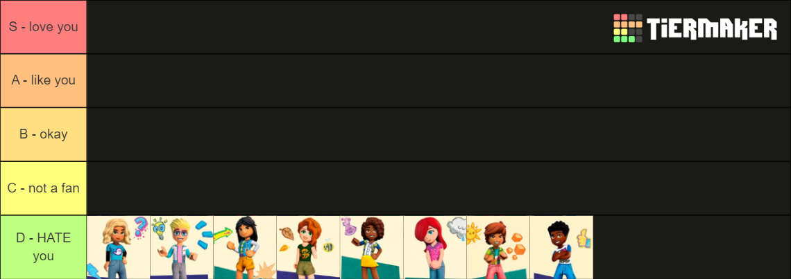 Lego Friends characters Tier List (Community Rankings) - TierMaker
