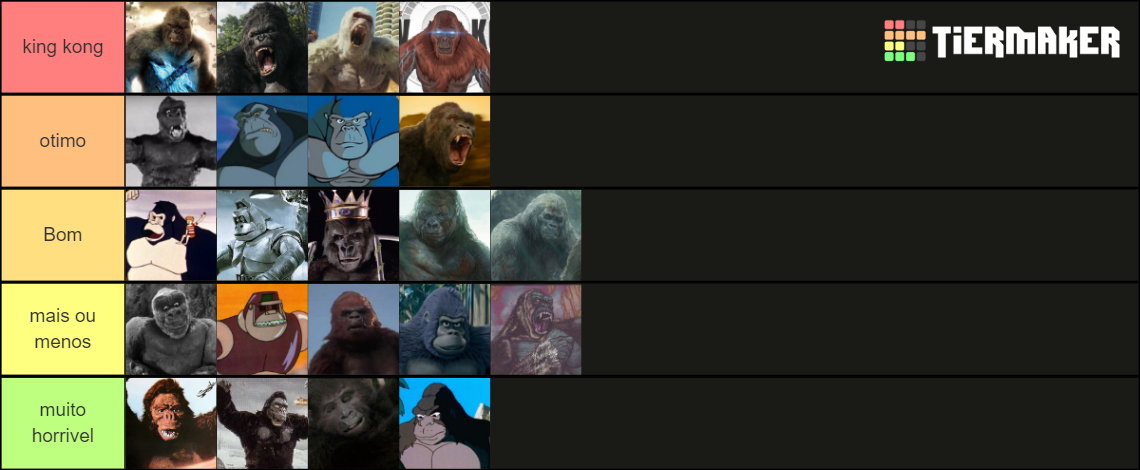 king kong variants 2.0 Tier List (Community Rankings) - TierMaker