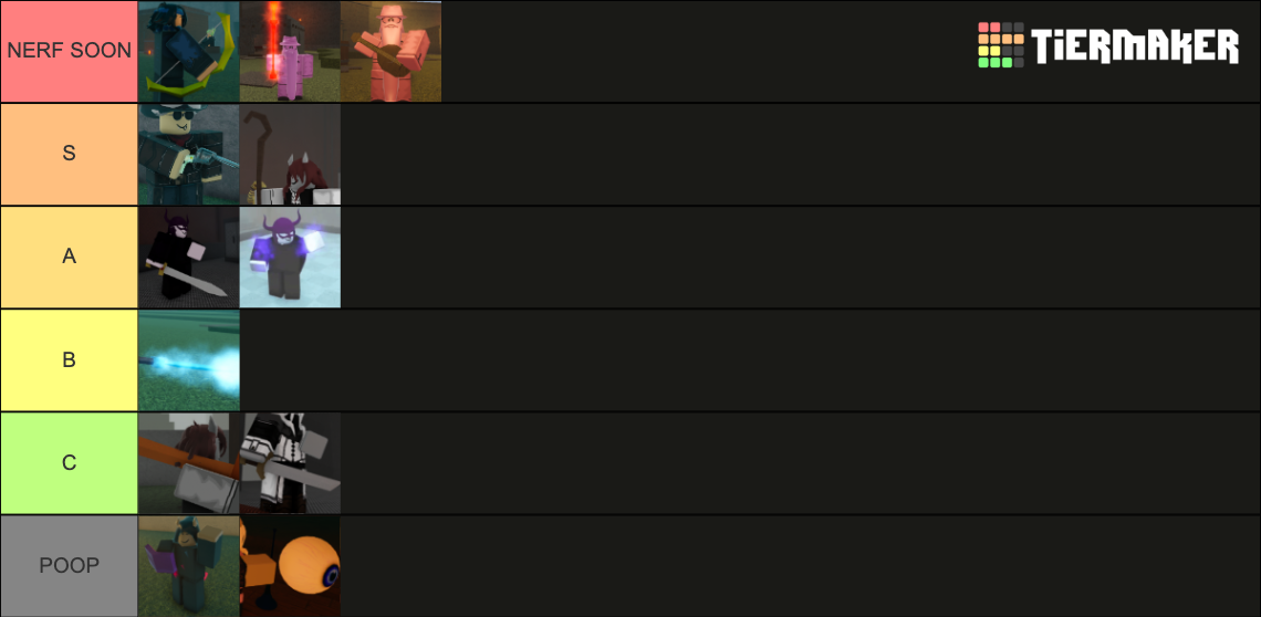 Pilgrammed Classes by RoTube Tier List (Community Rankings) - TierMaker