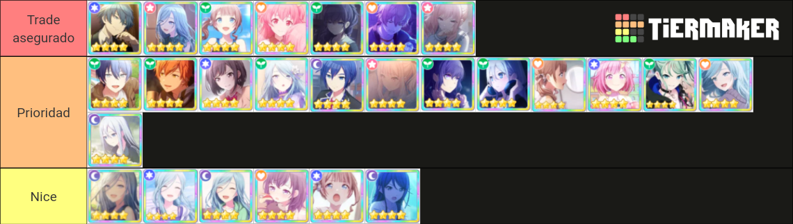 Project Sekai Card Wishlist (Last Updated: 7/3/23) Tier List (Community ...