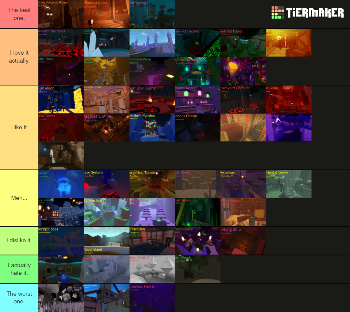 (Roblox) Flood Escape 2 Maps (as of May 2023) Tier List (Community ...