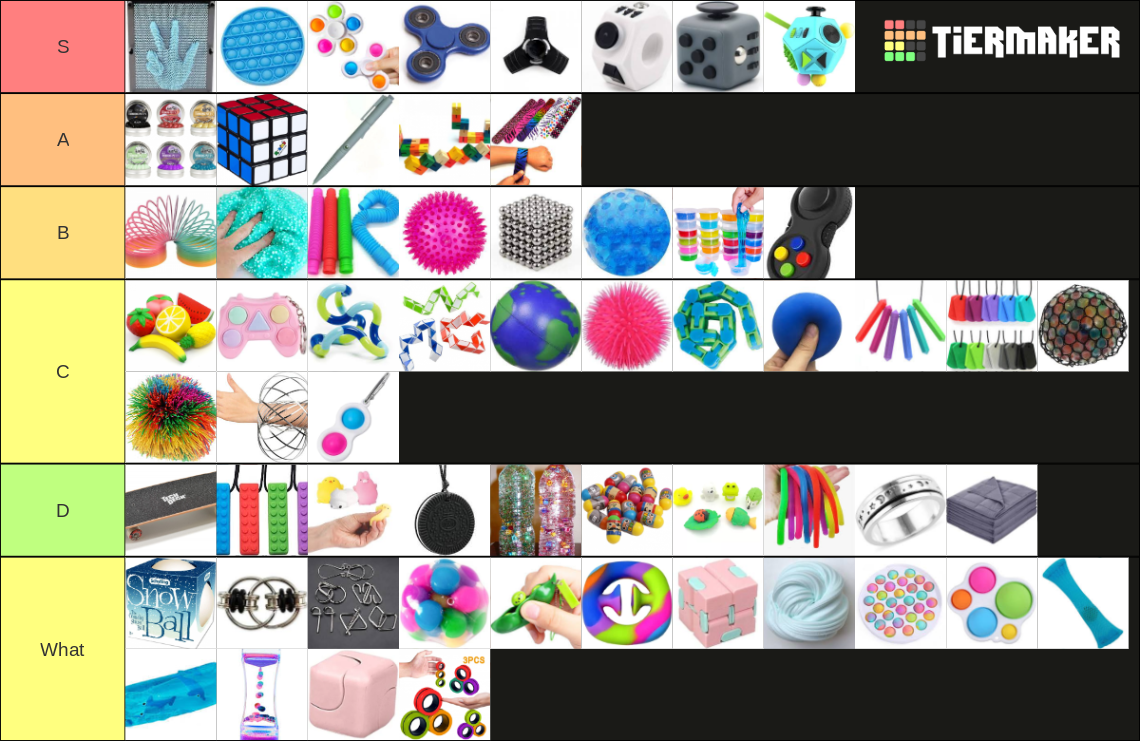 Stim, Sensory, and Fidget Toy Tier List (Community Rankings) - TierMaker