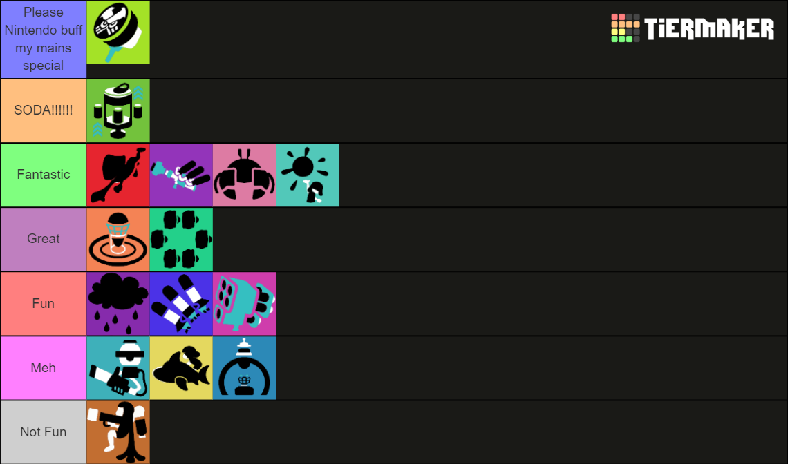 Splatoon 3 All Special Weapons Tier List (Community Rankings) - TierMaker